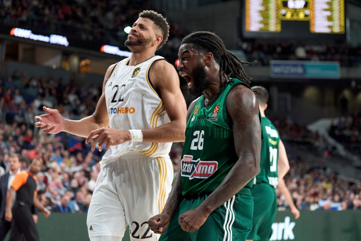 Mathias Lessort porte le Panathinaïkós à la victoire à Madrid - BeBasket