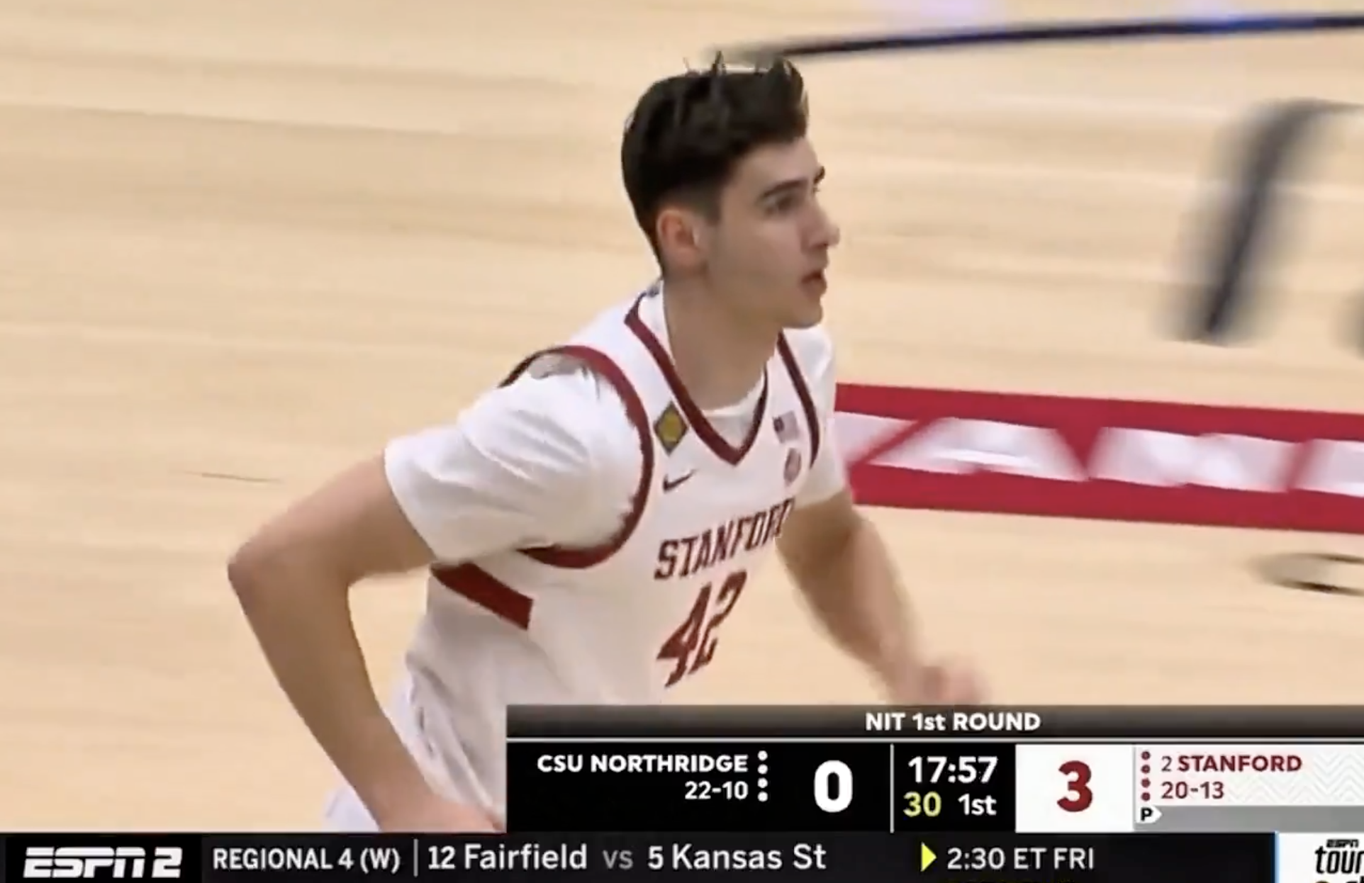 Maxime Raynaud et Stanford réussissent leur entrée en lice au NIT ...