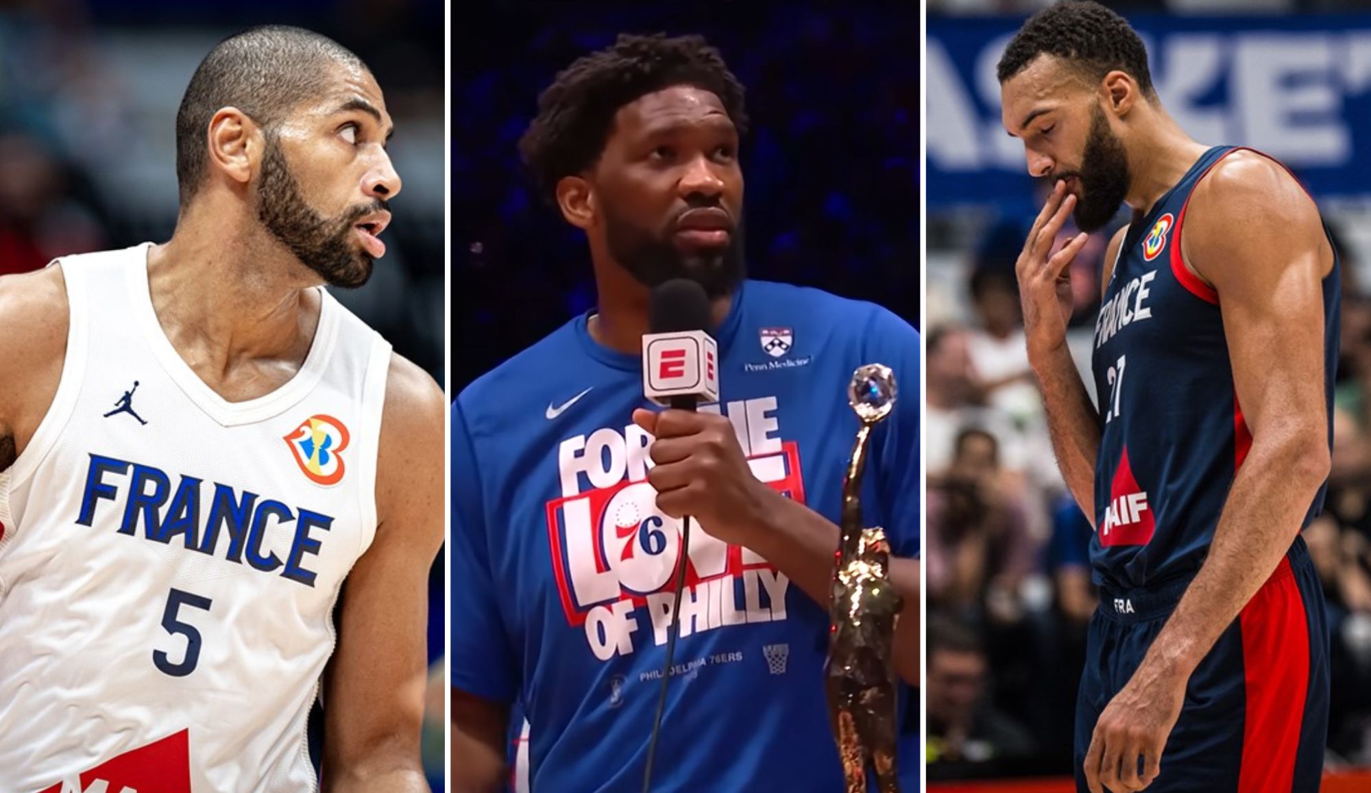 Rudy Gobert "heureux" pour Joel Embiid, Nicolas Batum "pas surpris" - BeBasket