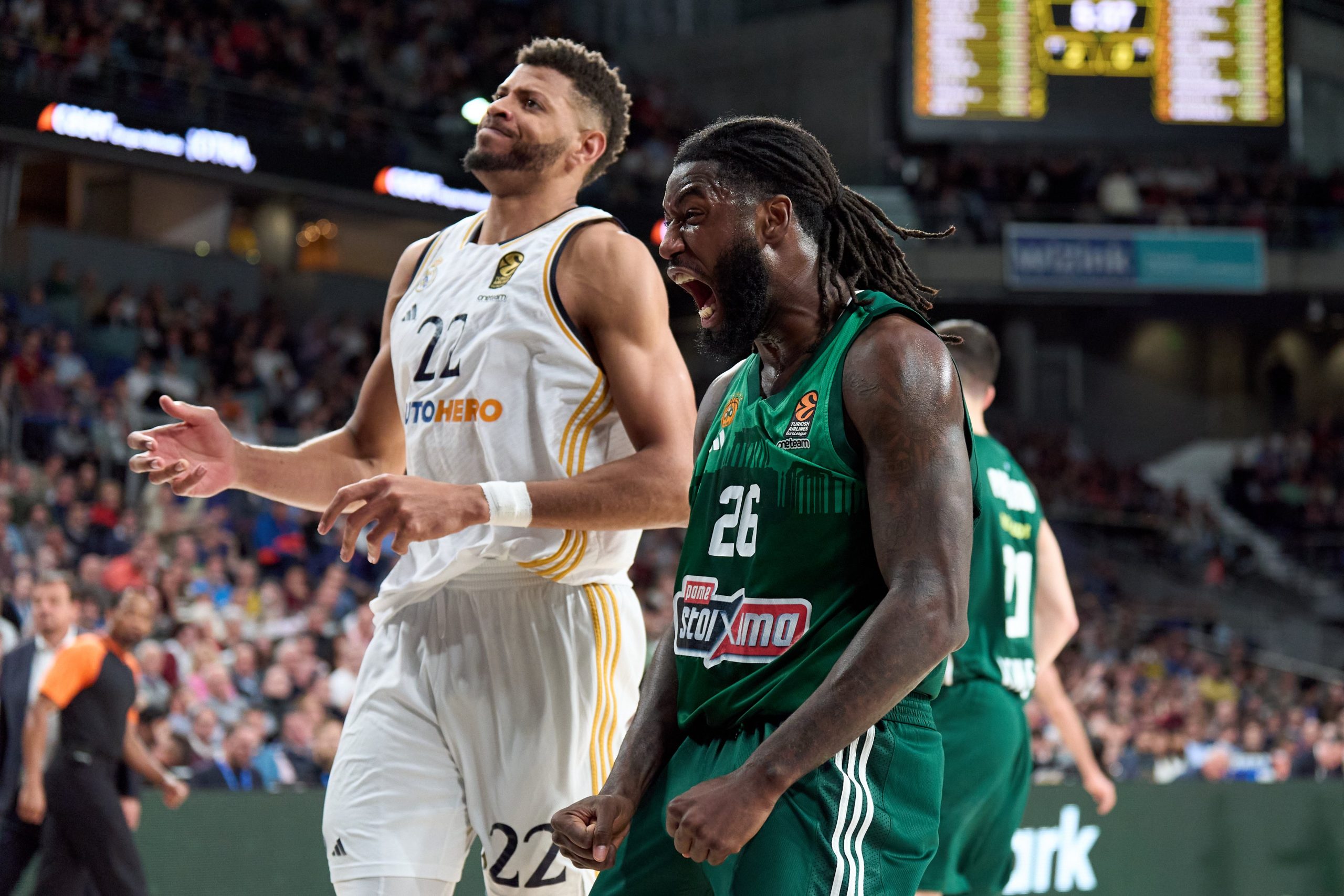 Mathias Lessort porte le Panathinaïkós à la victoire à Madrid - BeBasket