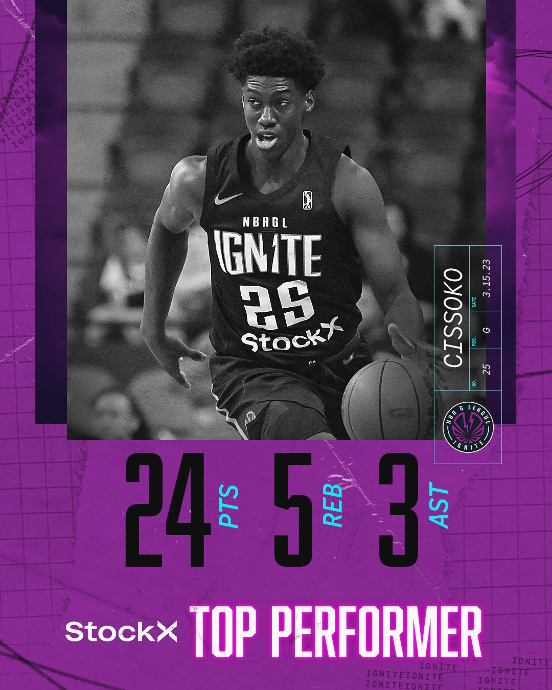 Sidy Cissoko égale son record de points en G-League - BeBasket