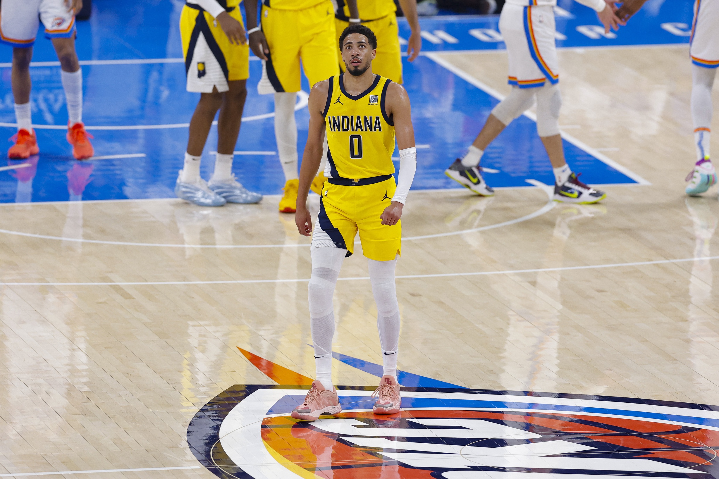 Tyrese Haliburton injured his calf during Game 5 of the 2025 NBA Finals ...