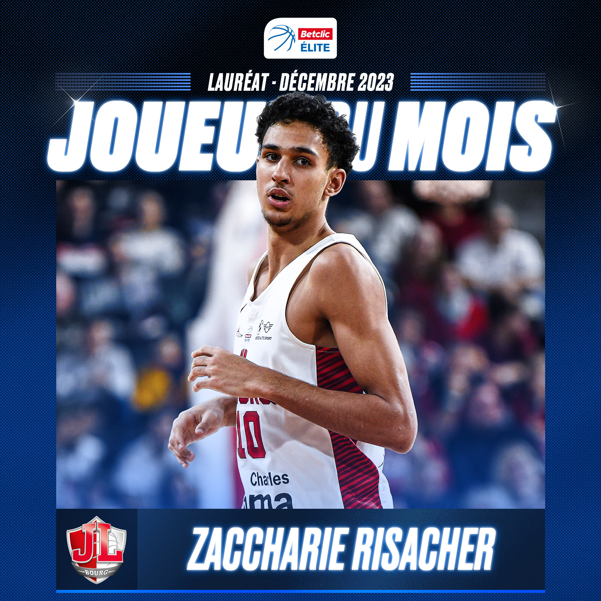 Zaccharie Risacher élu meilleur joueur de décembre - BeBasket